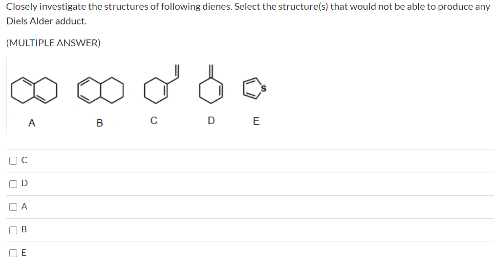 Solved Closely investigate the structures of following | Chegg.com