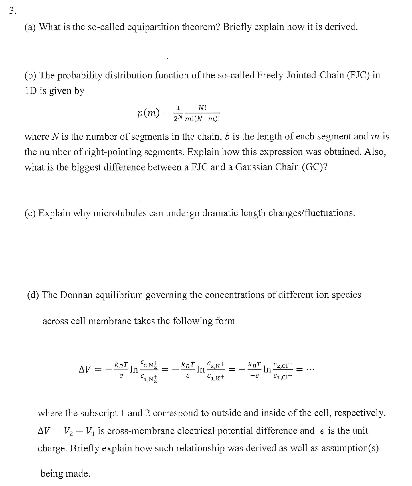 Solved (a) What is the so-called equipartition theorem? | Chegg.com