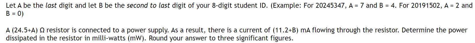 Solved Let A be the last digit and let B be the second to | Chegg.com