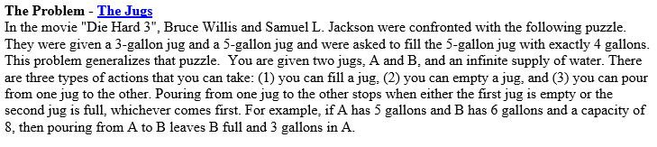 Solved The Problem - The Jugs In the movie "Die Hard 3". | Chegg.com