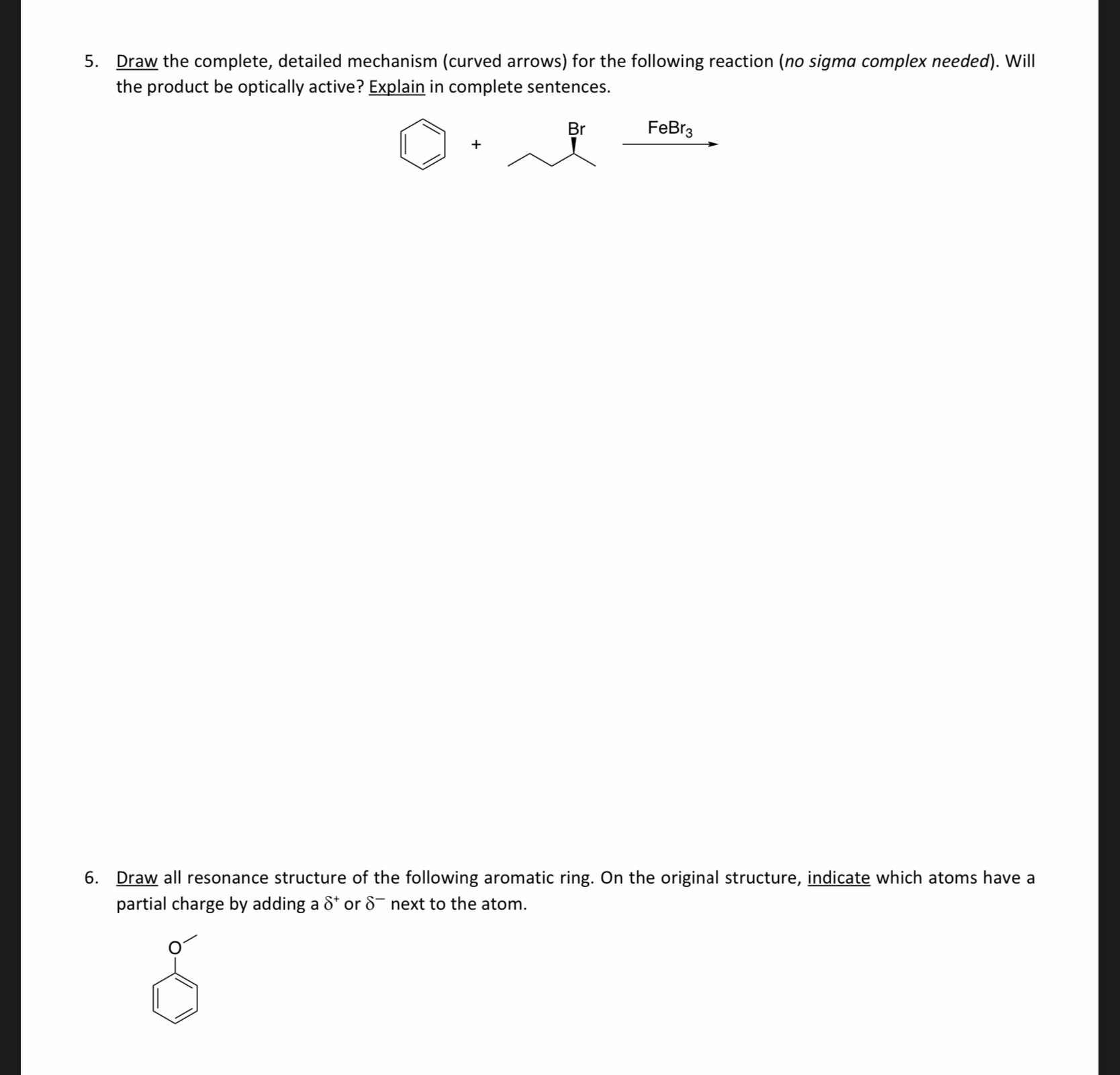 Solved 5. Draw the complete, detailed mechanism (curved | Chegg.com
