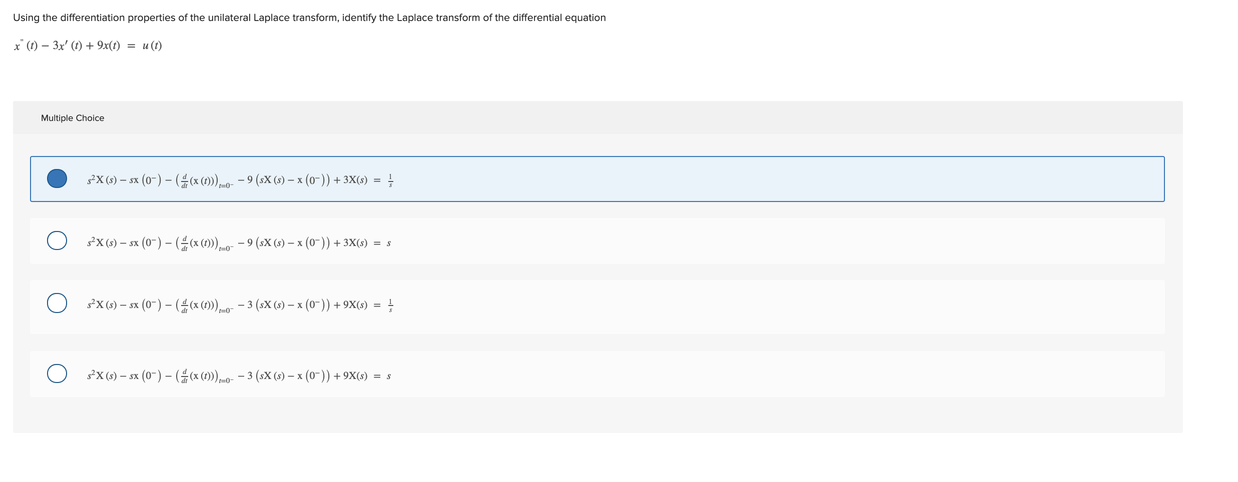 Solved Using the differentiation properties of the | Chegg.com