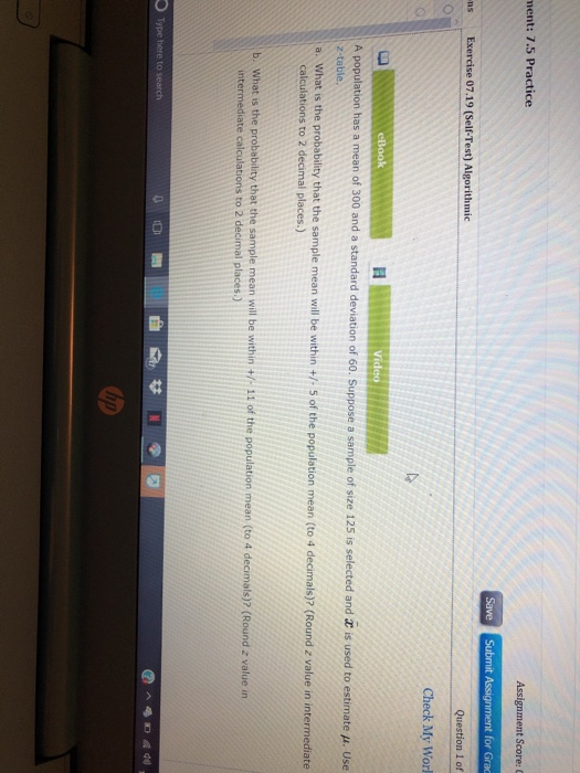 Solved ment: 7.5 Practice ns Exercise 07.19 (Self-Test) | Chegg.com