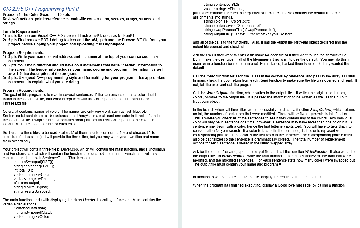 Solved Read the questions and comments provide a code | Chegg.com