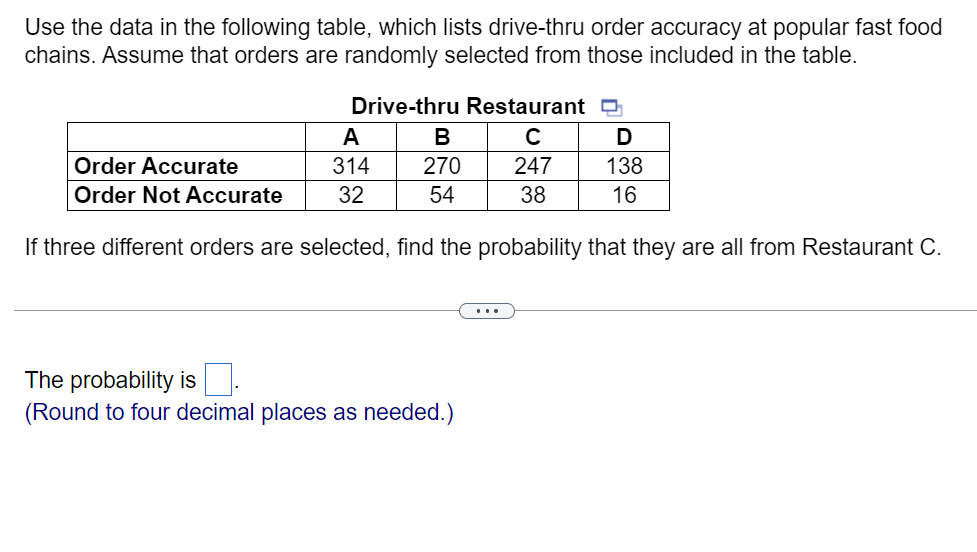 Solved Use the data in the following table, which lists | Chegg.com