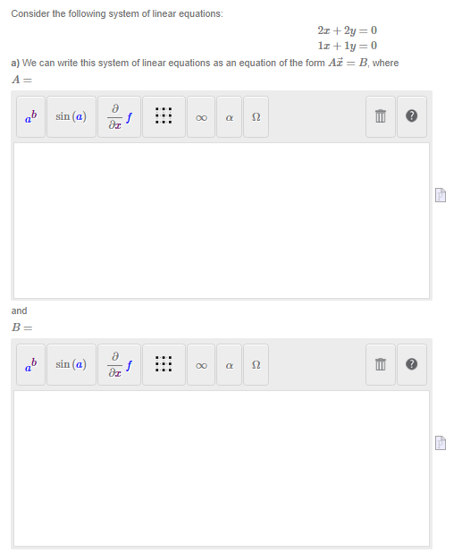 Solved Consider the following system of linear equations: | Chegg.com