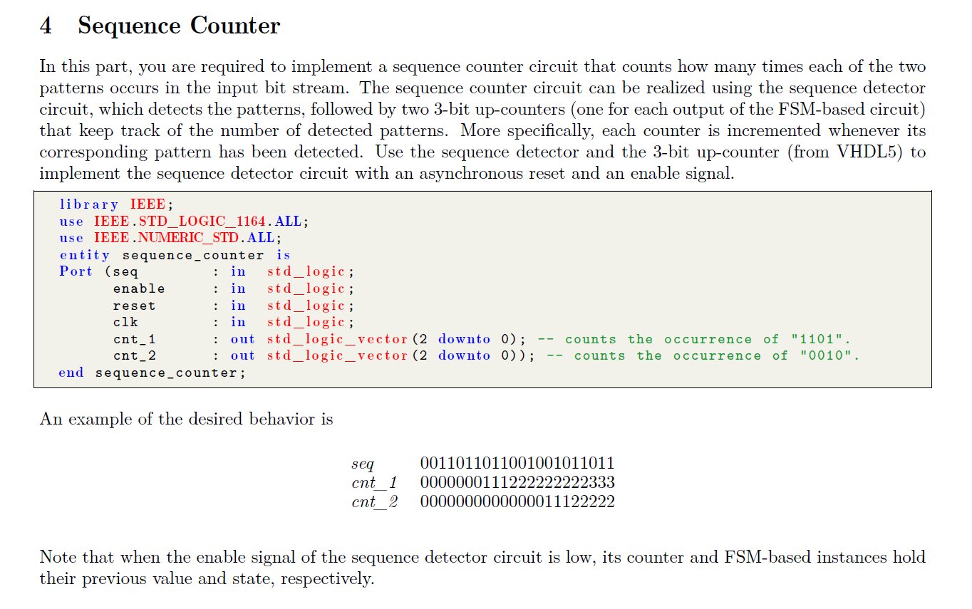 Please help with this VHDL code for a Moore FSM | Chegg.com