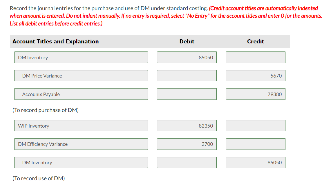 Solved Record the journal entries for the purchase and use | Chegg.com