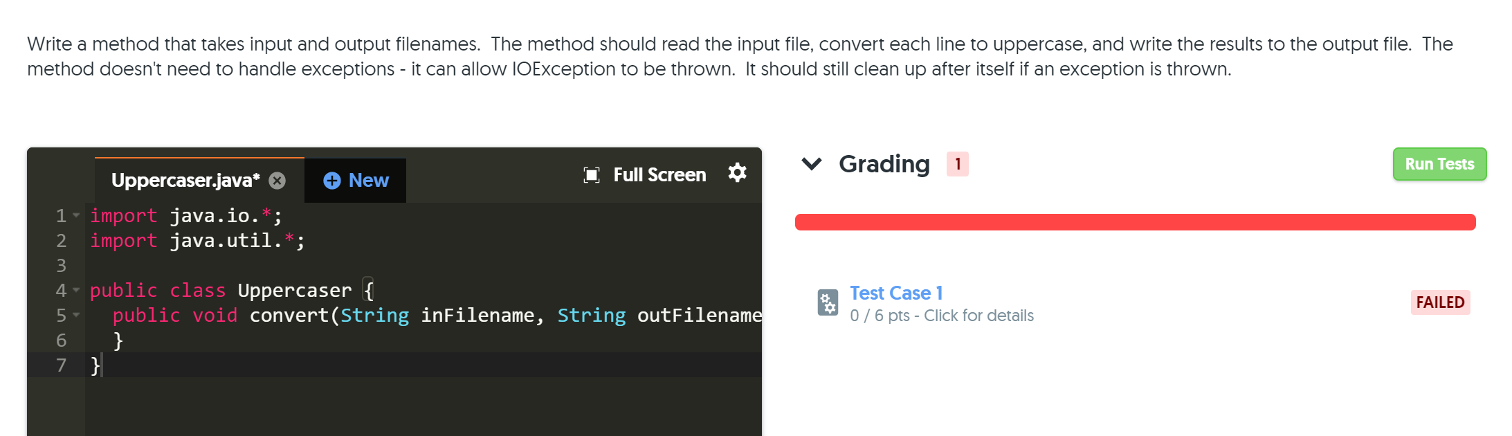 Solved Write a method that takes input and output filenames. | Chegg.com