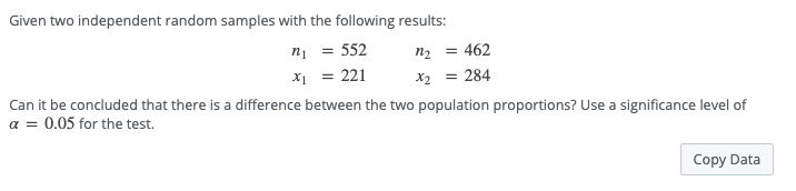 Solved STEP 1:State the null and alternative hypotheses for | Chegg.com