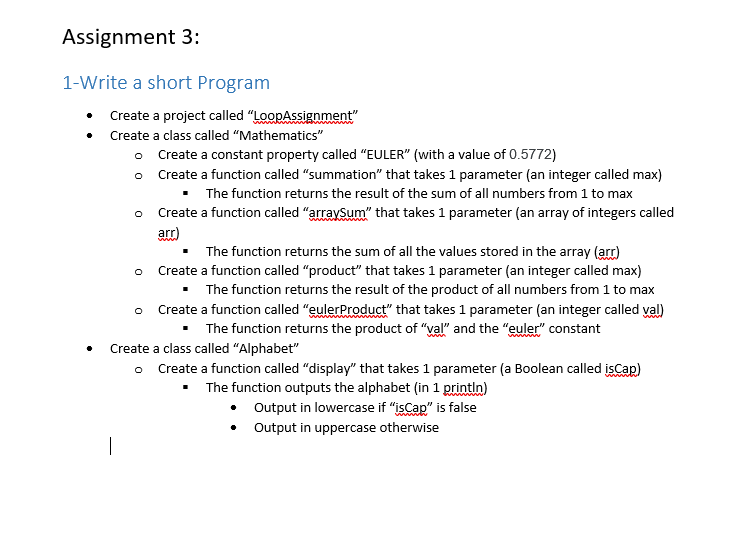 Solved Assignment 3: O 1-Write a short Program • Create a | Chegg.com