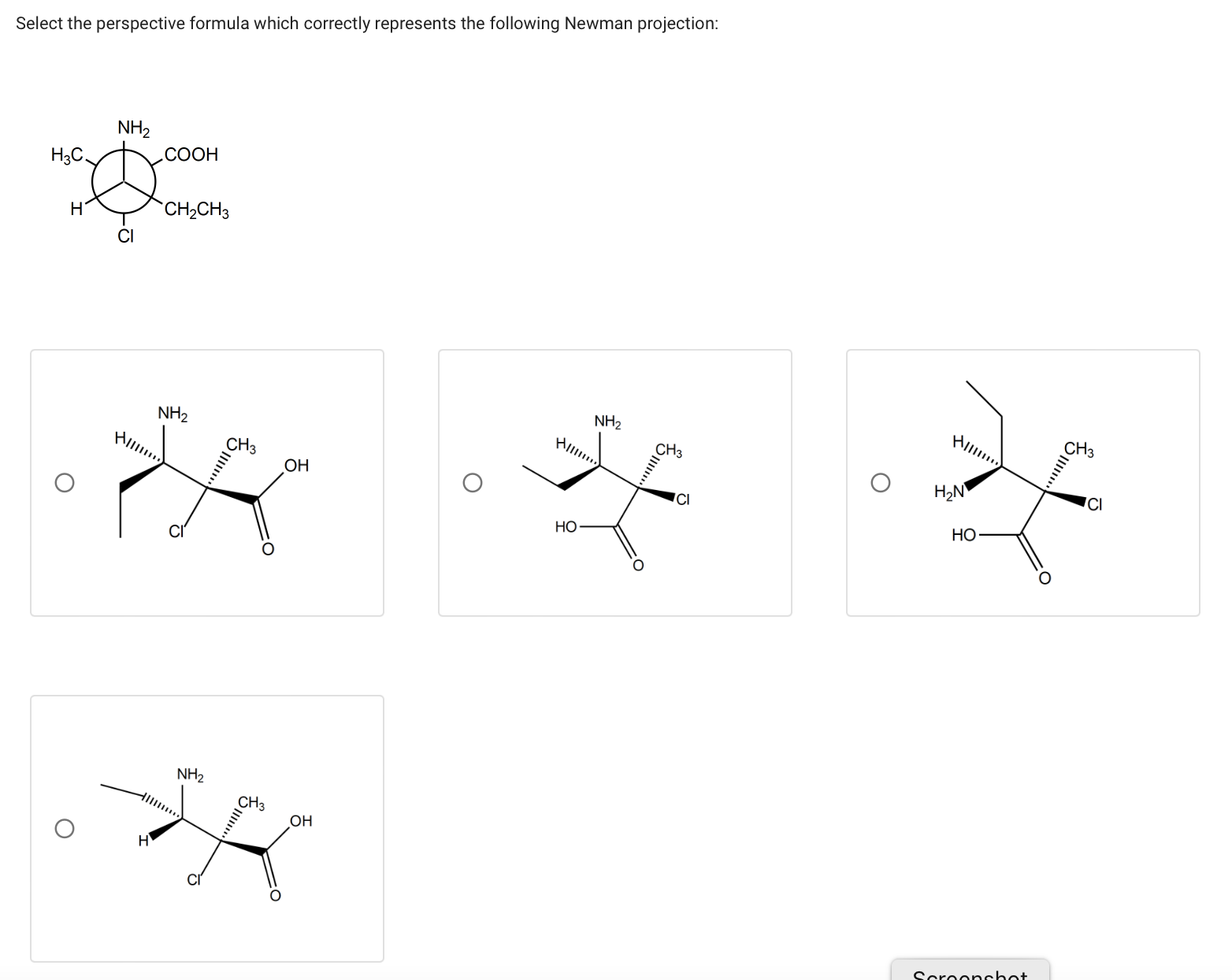 Solved Select the perspective formula which correctly | Chegg.com
