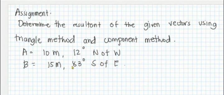 Solved Assignment Determine the resultant of the given | Chegg.com