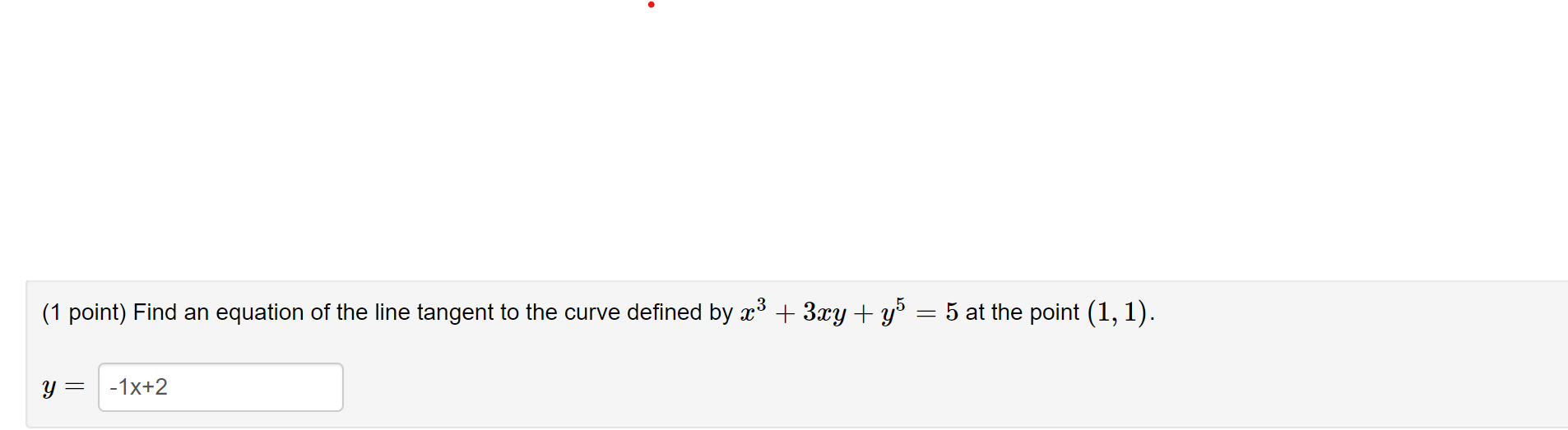 Solved (1 point) Find an equation of the line tangent to the | Chegg.com Solved (1 point) Find an equation of the line tangent to the | Chegg.com