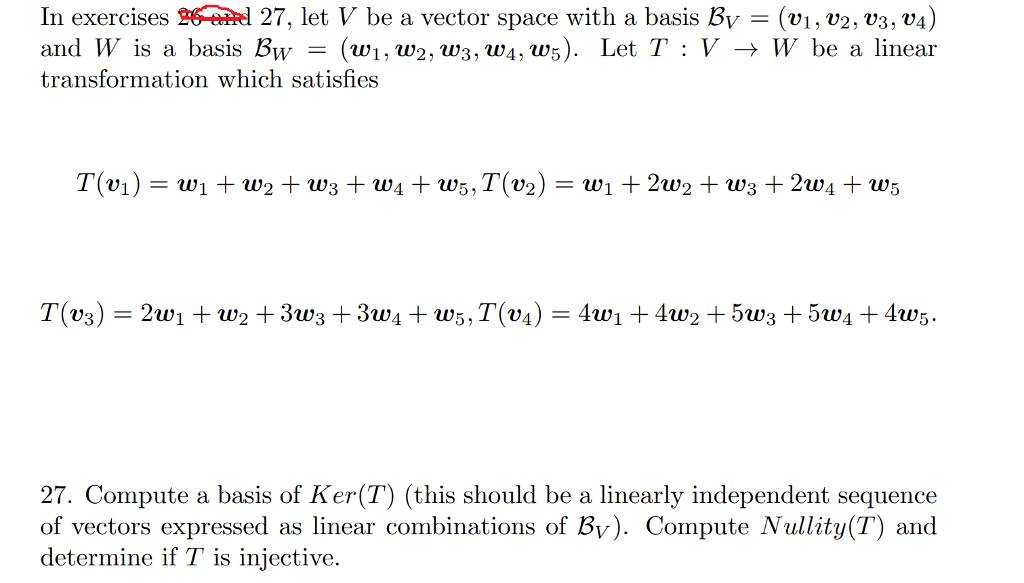 Solved In exercises 26 i 27, let V be a vector space with a | Chegg.com