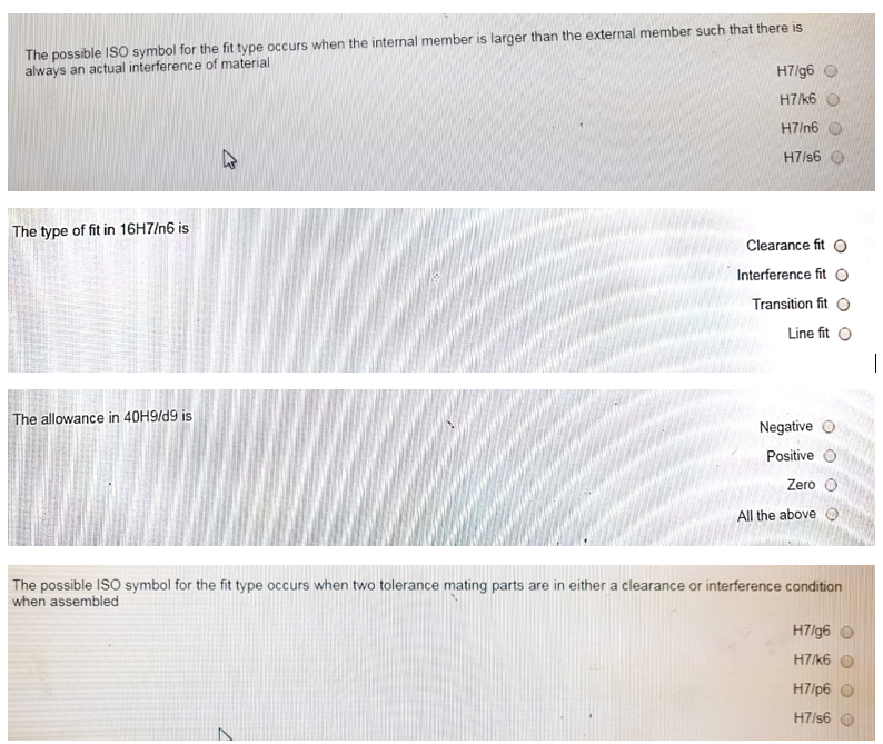 Solved The possible ISO symbol for the fit type occurs when | Chegg.com