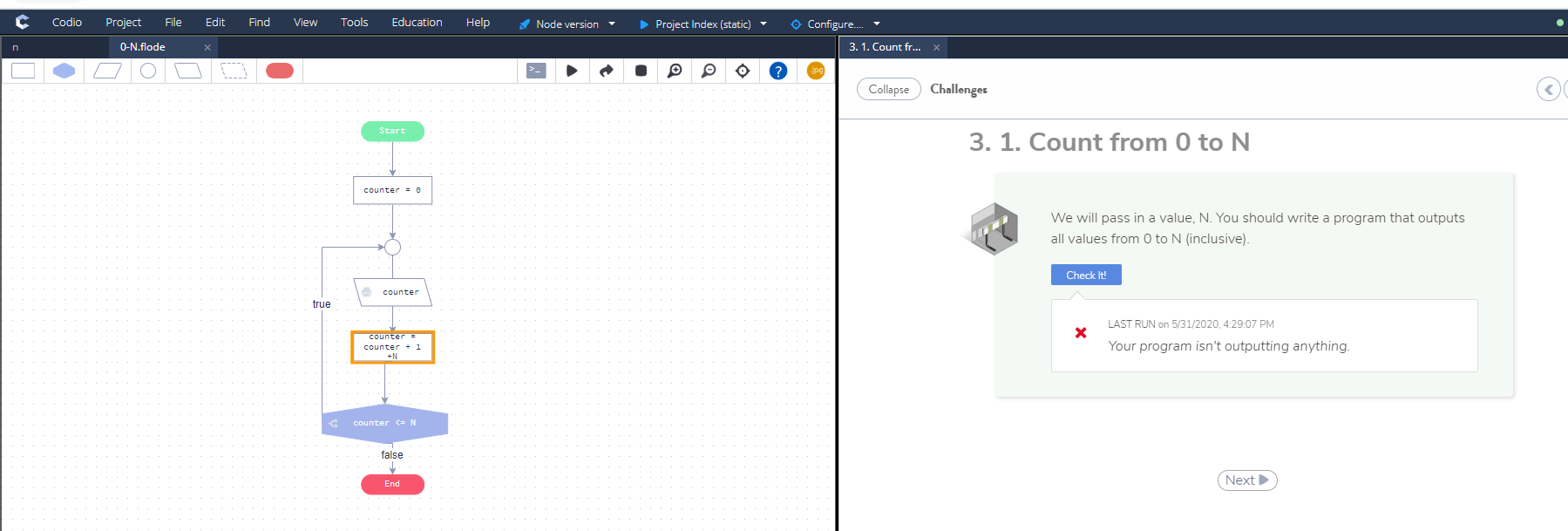 Solved Codio Project File Edit Find View Tools Education | Chegg.com