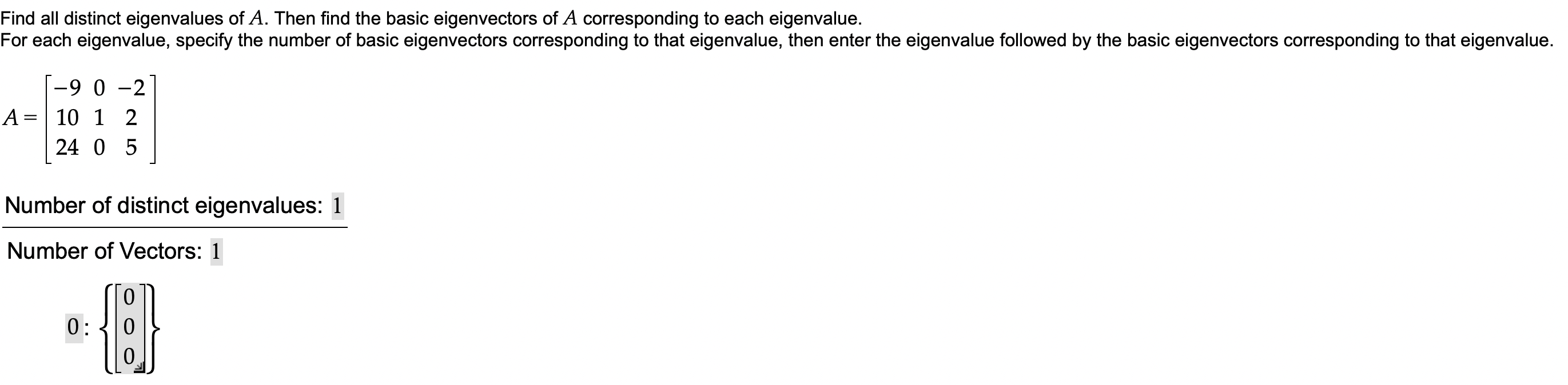 Solved Find all distinct eigenvalues of A. Then find the | Chegg.com
