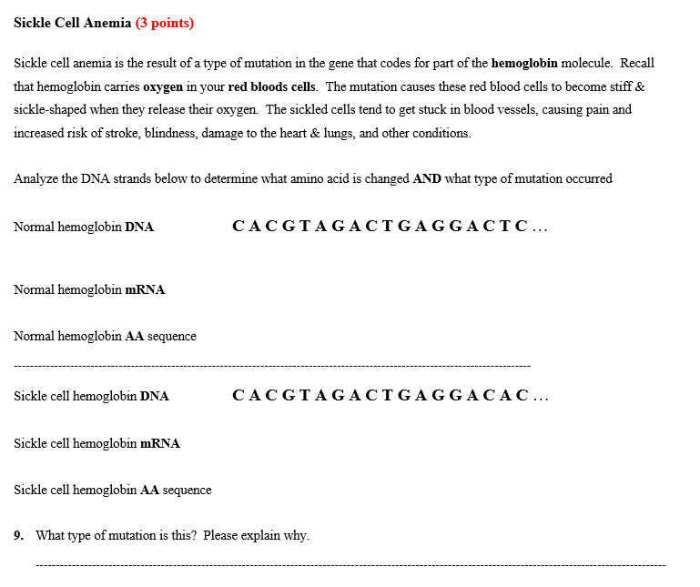 Solved 5. What kind of mutation is more likely to result in | Chegg.com