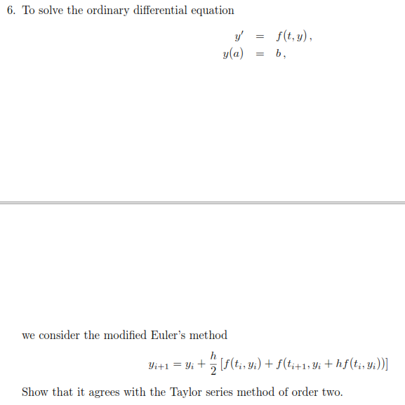 Solved To solve the ordinary differential | Chegg.com