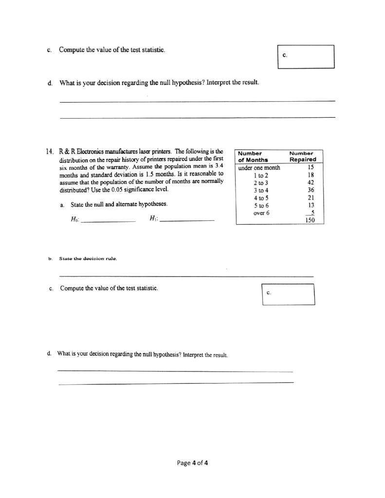 Solved CHAPTER 14 ASSIGNMENT NONPARAMETRIC METHODS: | Chegg.com
