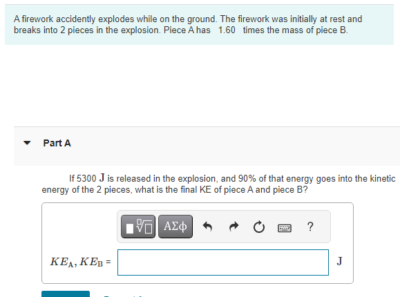 Solved A firework accidently explodes while on the ground. | Chegg.com