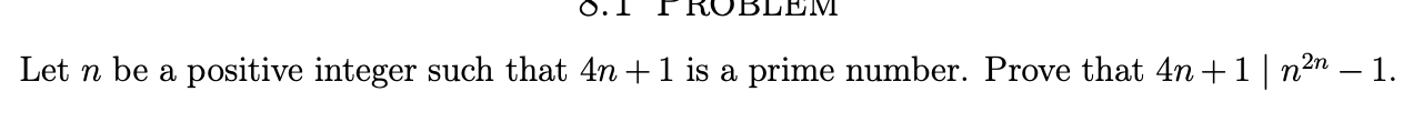 Solved Let n ﻿be a positive integer such that 4n+1 ﻿is a | Chegg.com