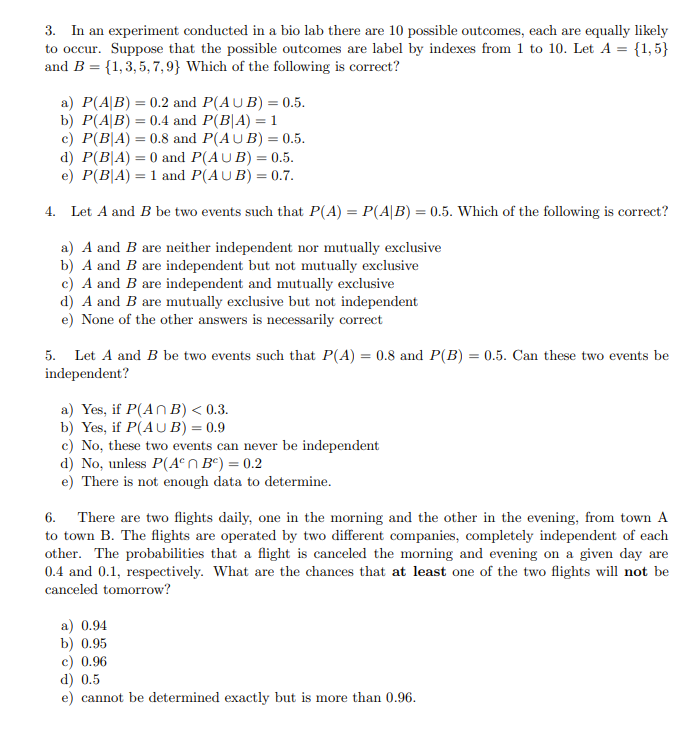 Solved 3. In an experiment conducted in a bio lab there are | Chegg.com