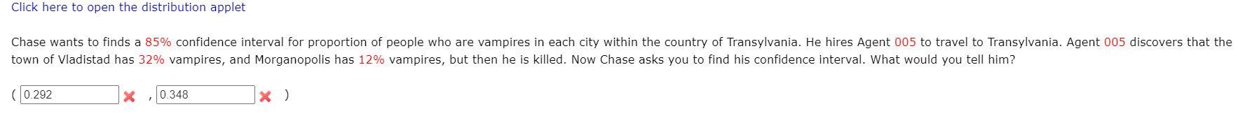 Solved Click here to open the distribution applet Chase | Chegg.com