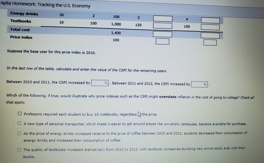 Solved 8. Calculating inflation using a simple price index | Chegg.com
