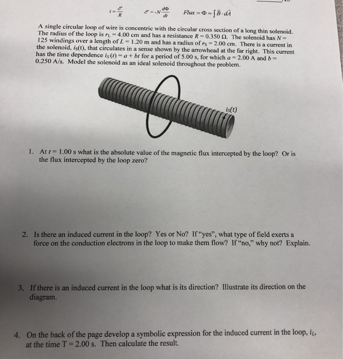 Solved A single circular loop of wire is concentric with the | Chegg.com