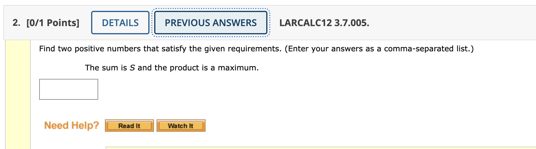 Solved Find two positive numbers that satisfy the given | Chegg.com