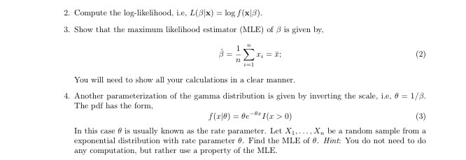Solved In class, we introduced the gamma distribution with | Chegg.com