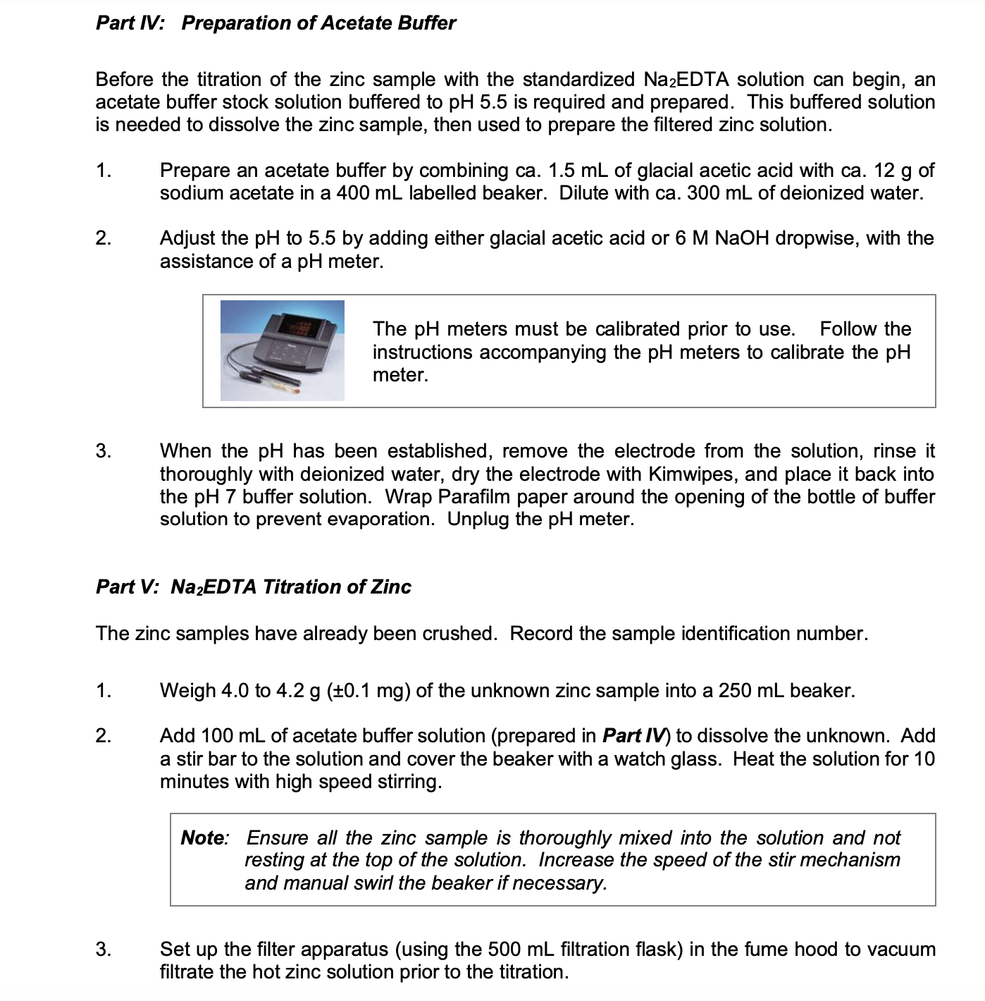 Solved Part IV: Preparation of Acetate Buffer Before the | Chegg.com