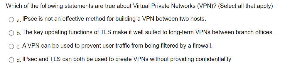 Solved Which of the following statements are true regarding | Chegg.com