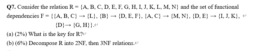 Solved Q7. Consider the relation | Chegg.com