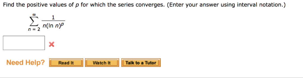Solved Find the positive values of p for which the series | Chegg.com