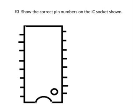 Solved #3 Show the correct pin numbers on the IC socket | Chegg.com