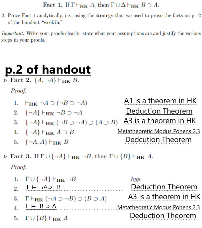 Solved Prove Fact 1 ﻿with an ﻿analytic proof similar to | Chegg.com