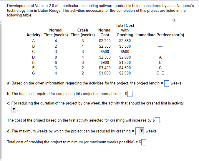 Solved Development of Version 2.0 ﻿of a particular | Chegg.com