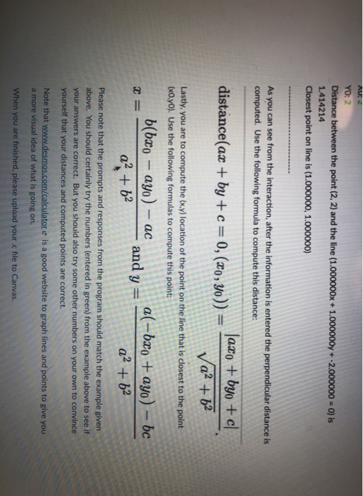 Solved Perpendicular Distance Calculator In this assignment | Chegg.com