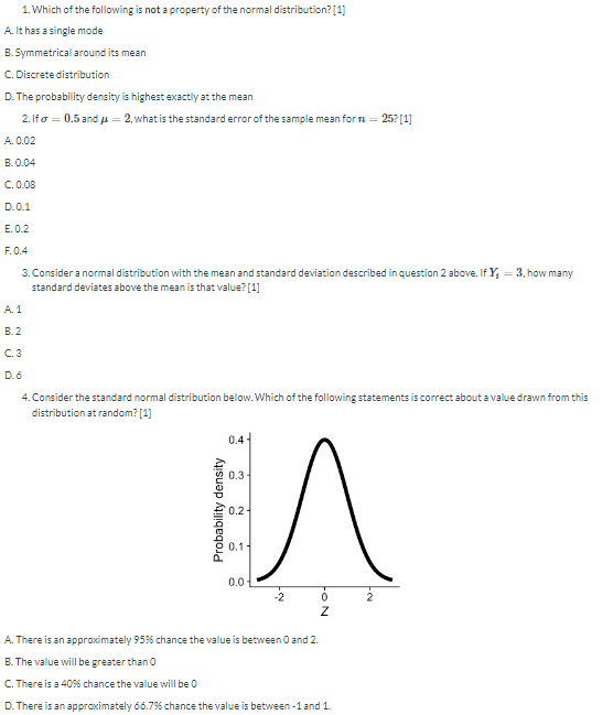 Solved Which of the following is not a property of the | Chegg.com