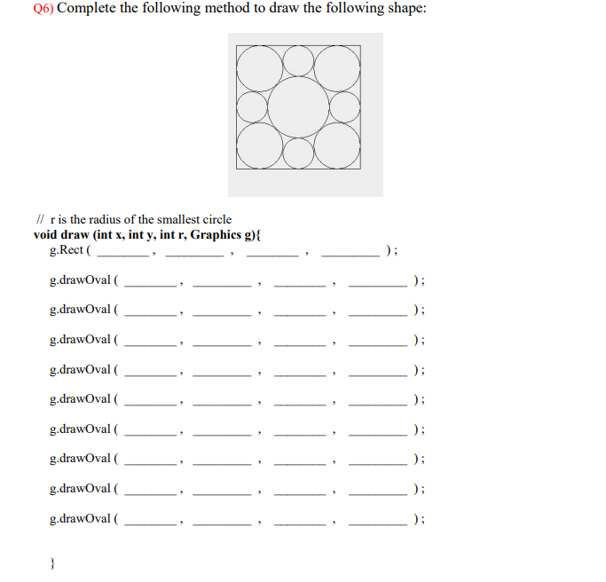Solved Q6) ﻿Complete the following method to draw the | Chegg.com