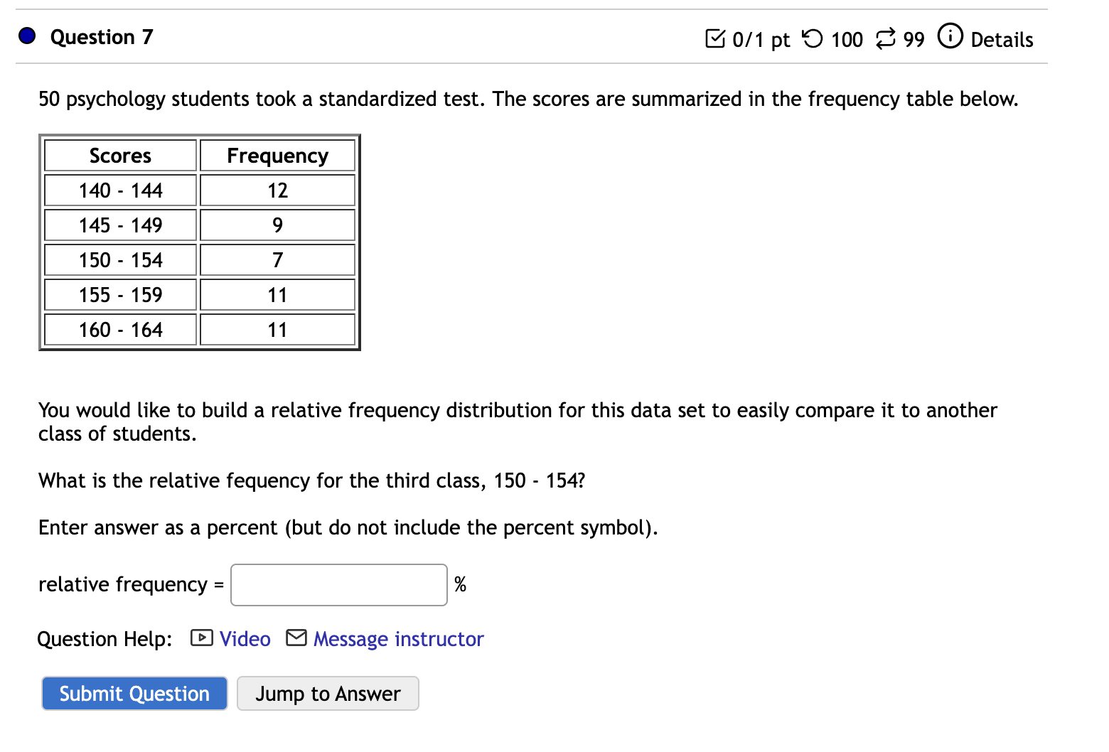 Solved Question 7 0/1 pt 100⇄99 ( Details 50 psychology | Chegg.com Solved Question 7 0/1 pt 100⇄99 ( Details 50 psychology | Chegg.com