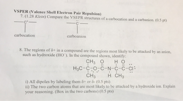 Solved VSPER (Valence Shell Electron Pair Repulsion) 7. | Chegg.com