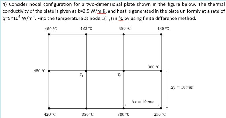 Solved 4) Consider nodal configuration for a two-dimensional | Chegg.com
