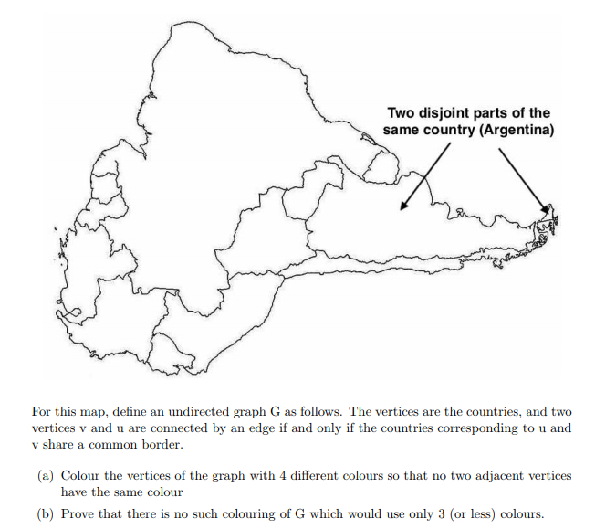 Two disjoint parts of the same country (Argentina) | Chegg.com