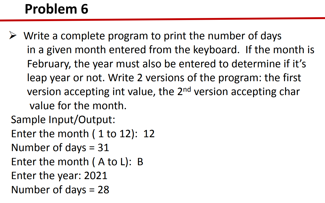 Solved Using Dev C++ and applying SWITCH statement, show | Chegg.com
