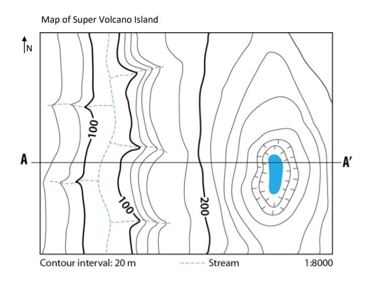 Solved For the Super Volcano area, draw a | Chegg.com
