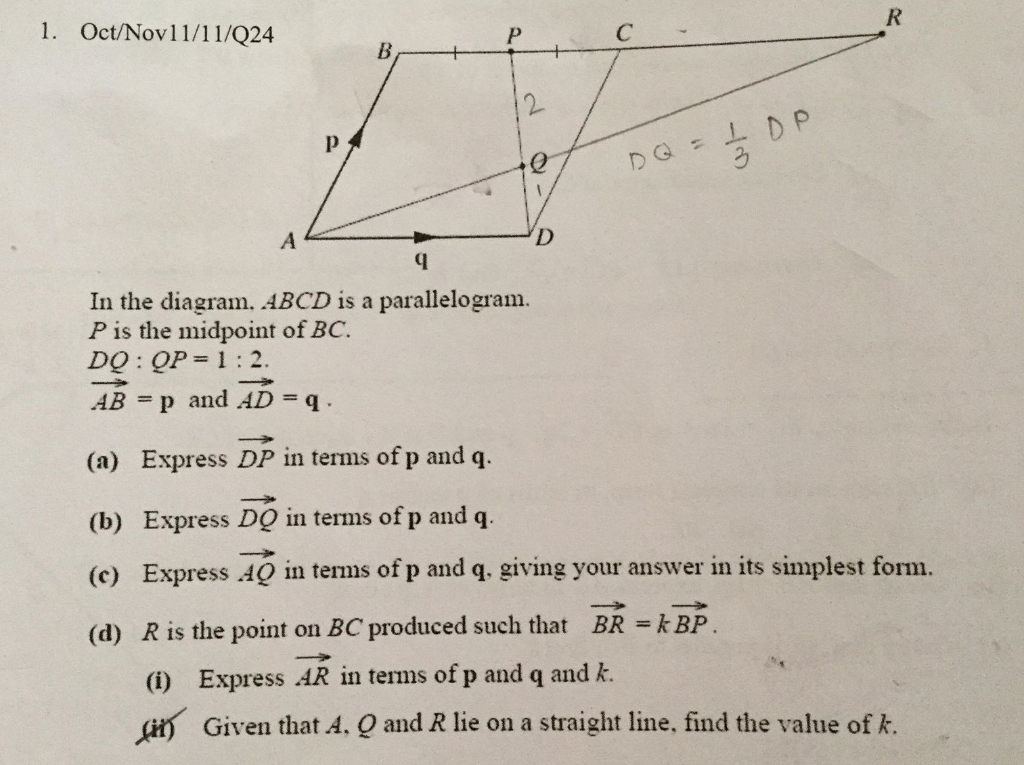 Solved 1. Oct/Nov11/11/Q24 DQ = LDp In the diagram, .ABCD is | Chegg.com